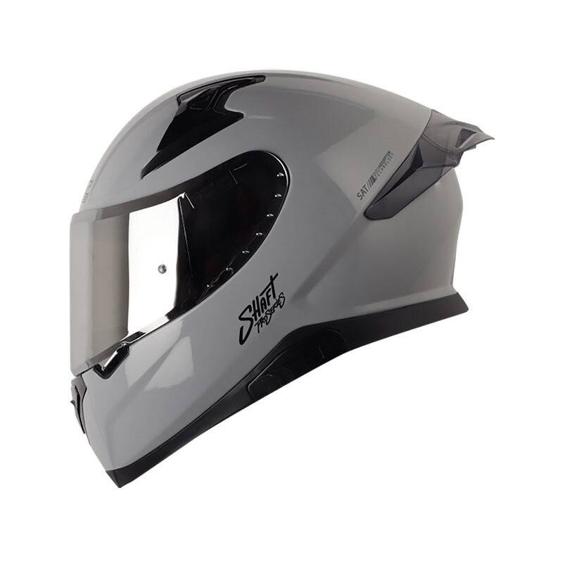 CASCO INTEGRAL SHAFT PRO 612 DOBLE VISOR SOLID GRIS OSCURO NEGRO BRILLO ...